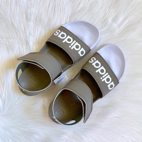 adidas | Shoes | Adidas Adilette Trace Cargo White Sandals | Poshmark